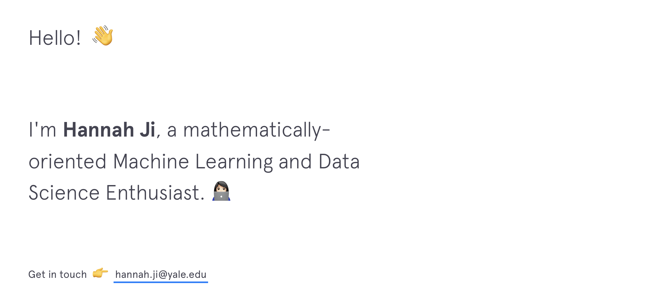 Hannah Ji | Machine Learning Engineer and Data Scientist